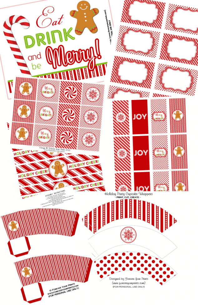 Sweet & Sparkling Holiday Party (+Free Printable Collection) | Pizzazzerie