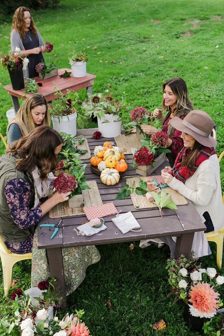 Gorgeous Fall Lunch + Flower Arranging Party | Pizzazzerie