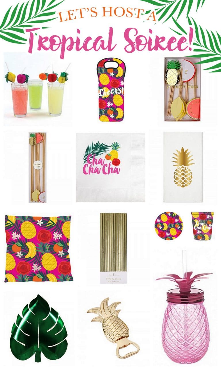 Host A Tropical Soiree Tablescape + Tropical Appetizer Recipe