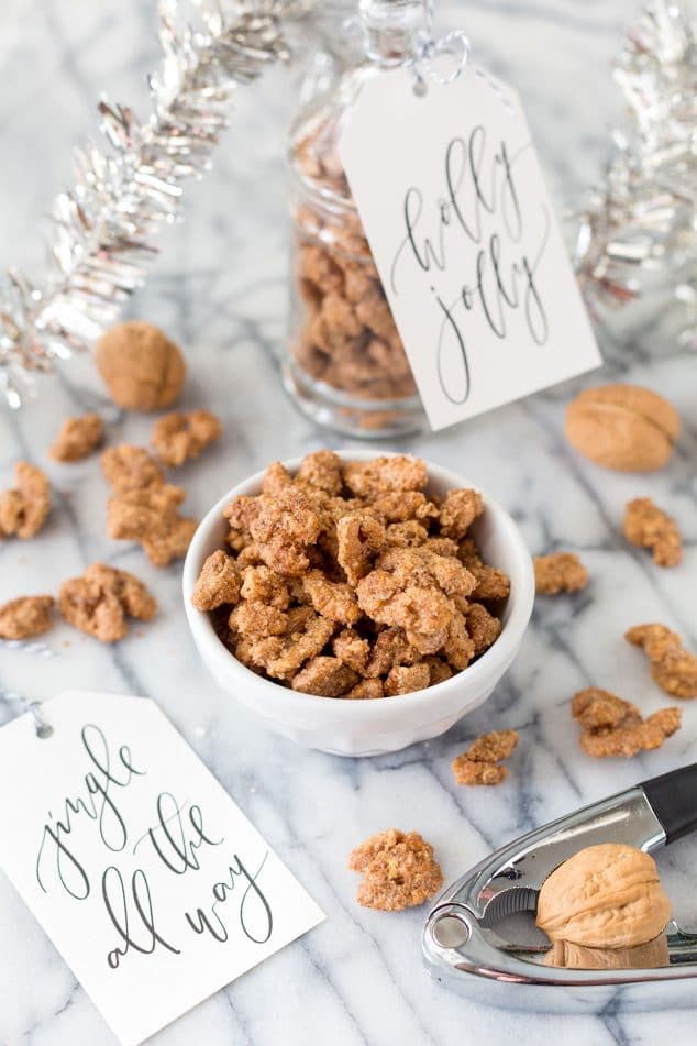 The Best Cinnamon Sugar Candied Walnuts | Perfect Holiday Snack!