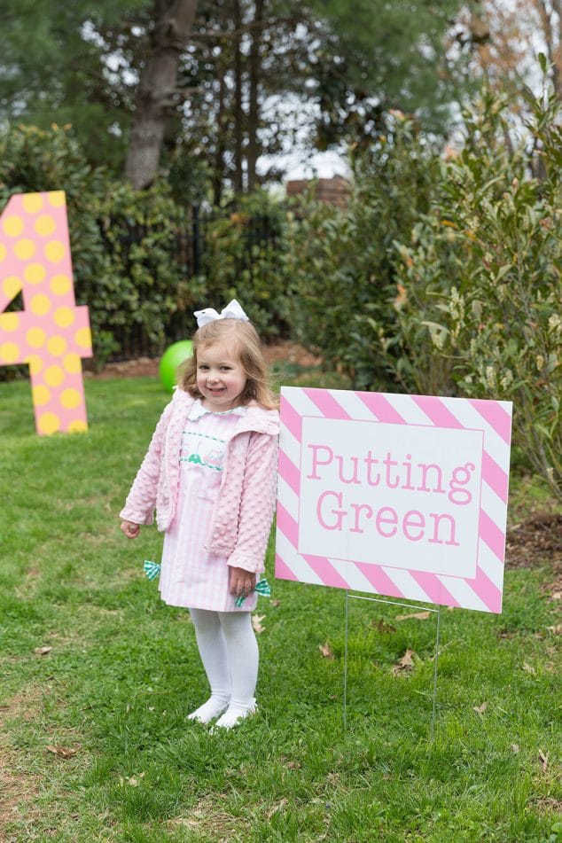 Blakely's 4th Birthday: Pink "Golf Partee" - Pizzazzerie