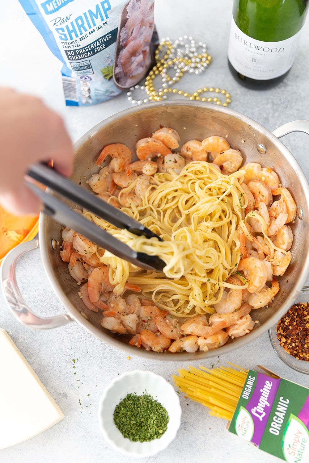 Champagne Shrimp Scampi | Pizzazzerie